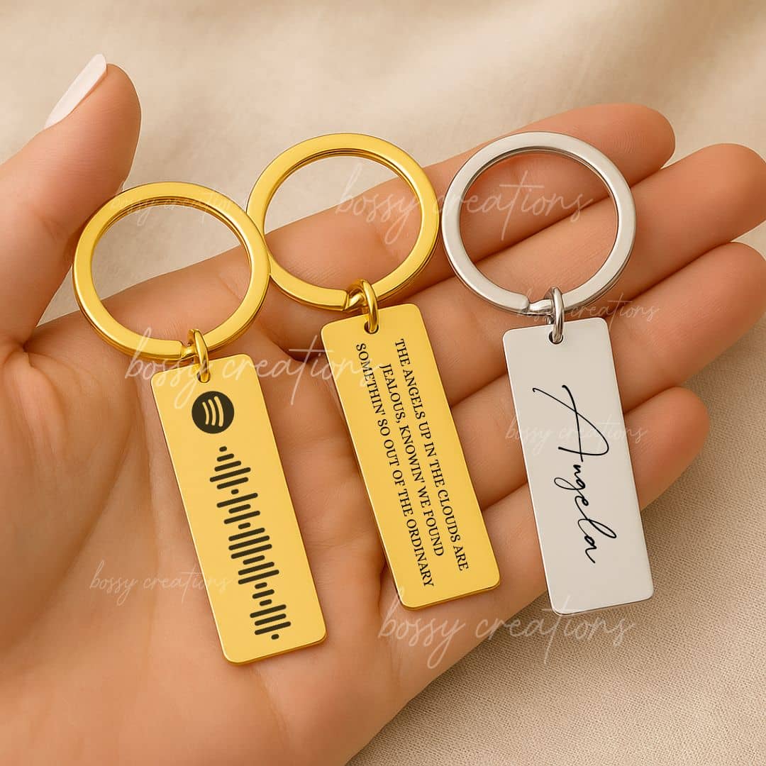 Personalized Spotify Song Keychain – Bossy Creations